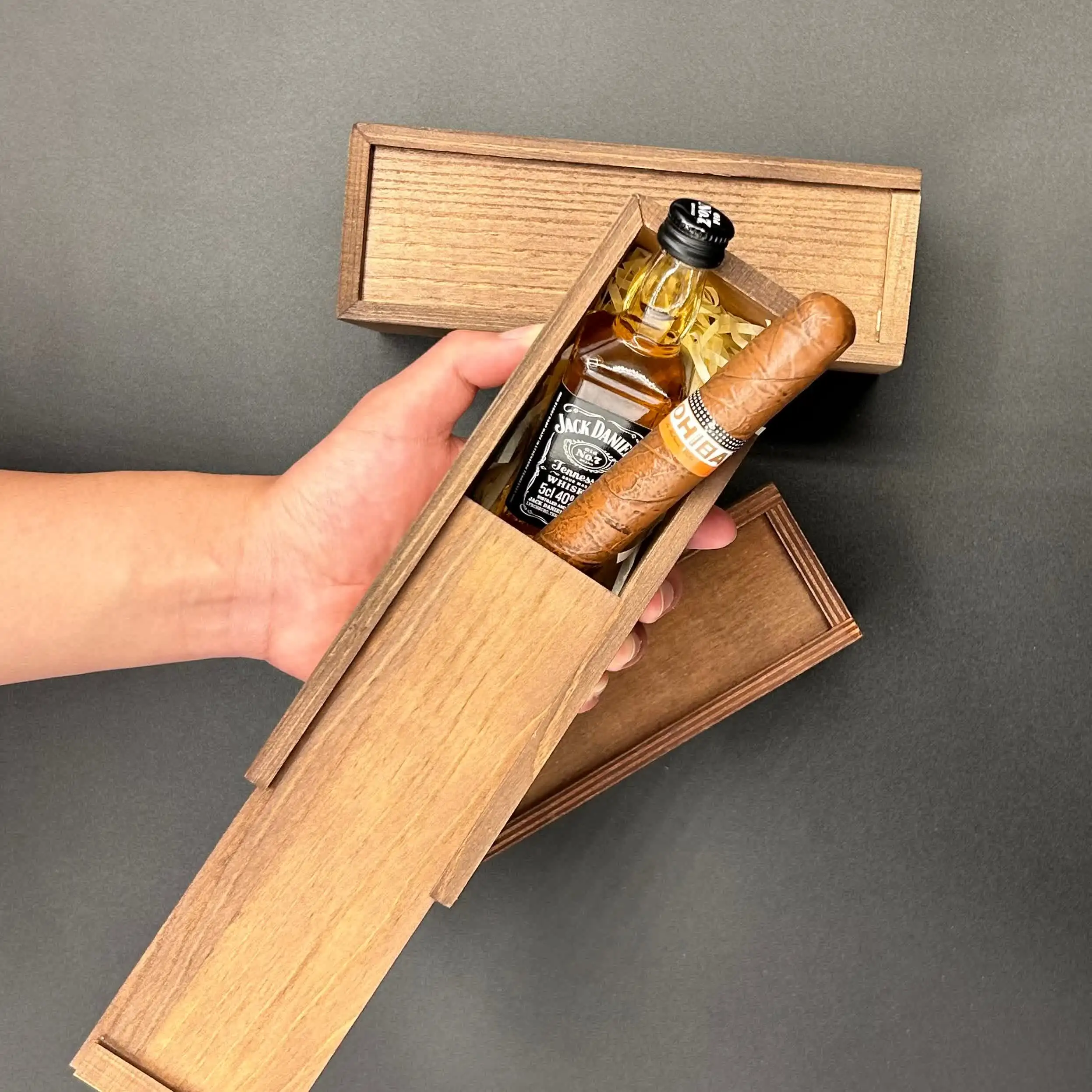 Personalized Custom Solid Wooden Box Small Wedding Wood Cigar Packaging ...