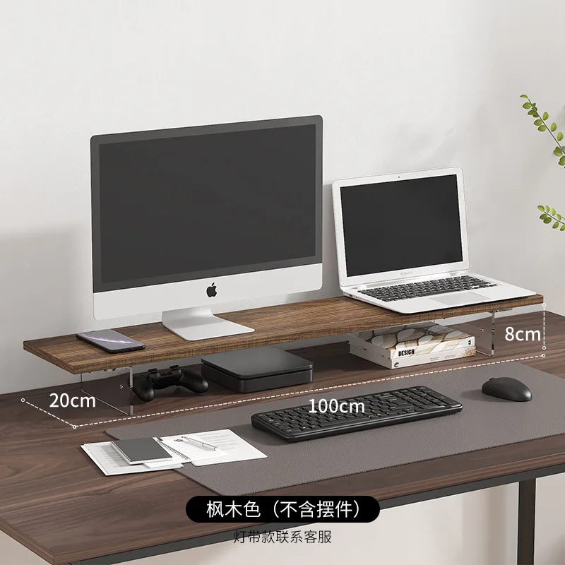 New Monitor Stand Studio Single Adjustable Wooden Acrylic Dual Desktop ...