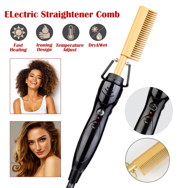 Electric Hot Comb Straightener Electric Hair Straightener - Buy Heat ...