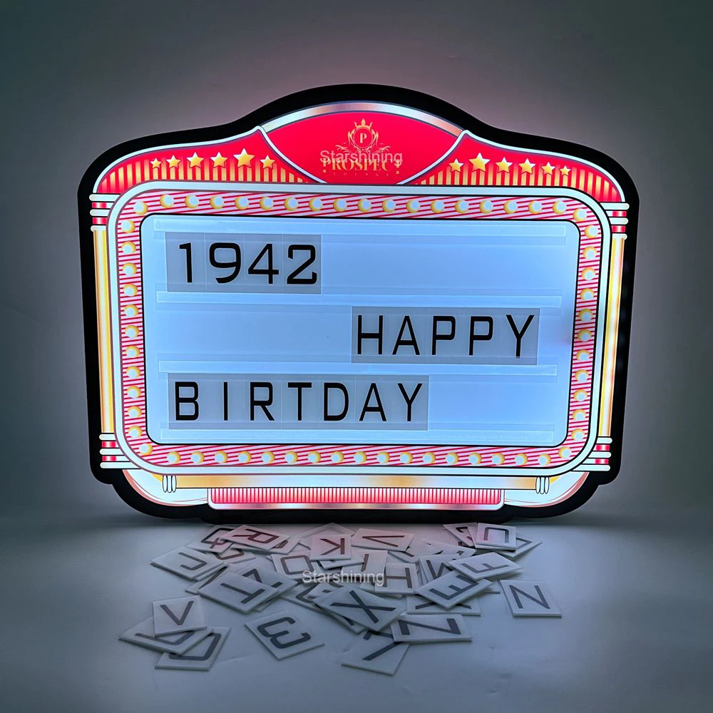 Customized Logo Led Letters Board Vip Display Glorifier Led Marquee ...