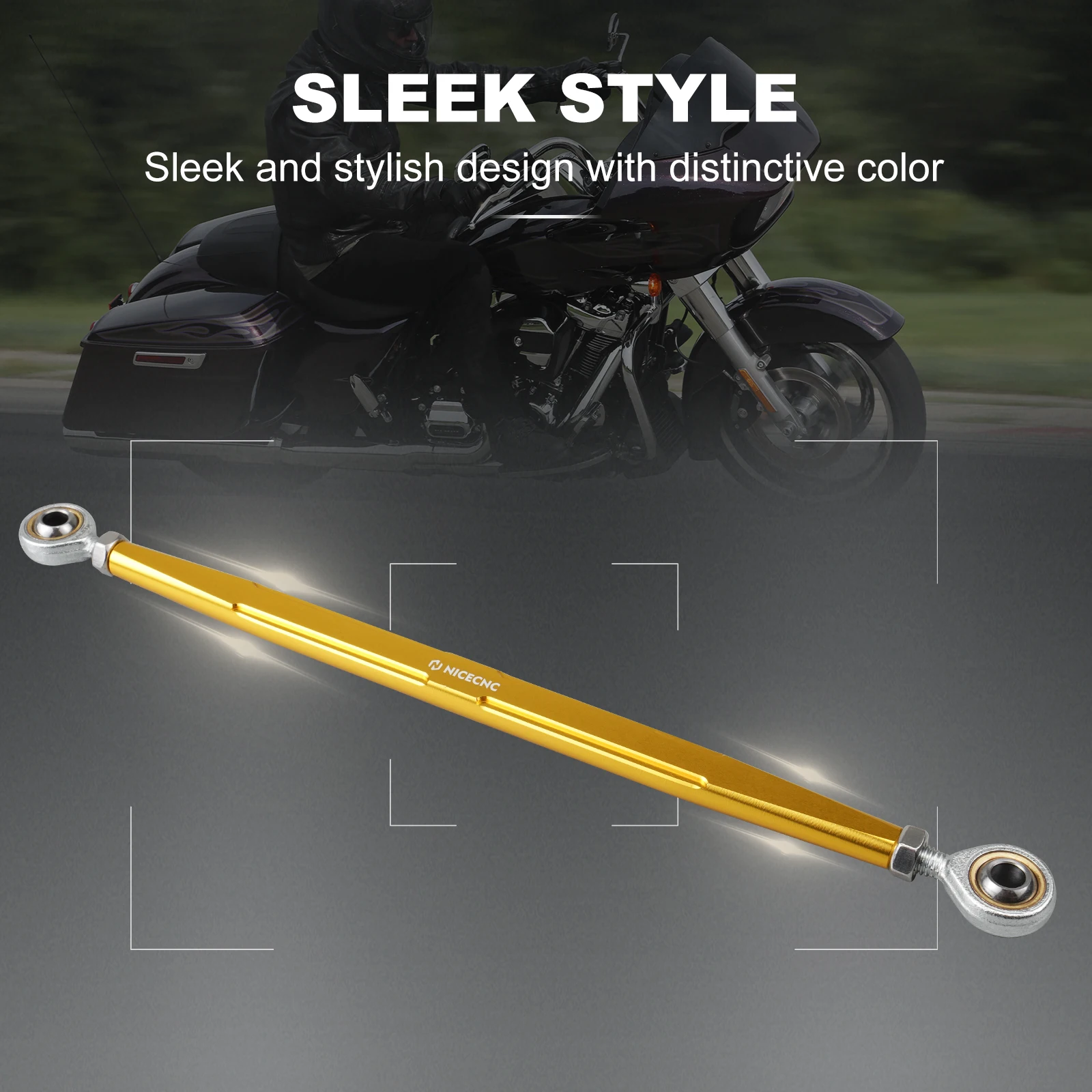 Nicecnc Shifter Rod Gear Shift Linkage for Harley Motorcycles