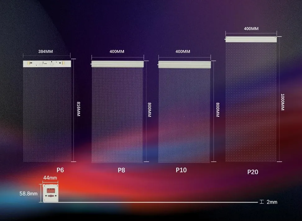 55 Inch Indoor LED Display - Customized Transparent Film Screen