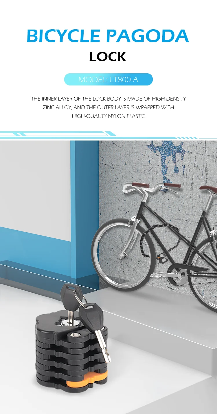 High Security Bold Technology Black Antitheft Bike Lock Cycling ...