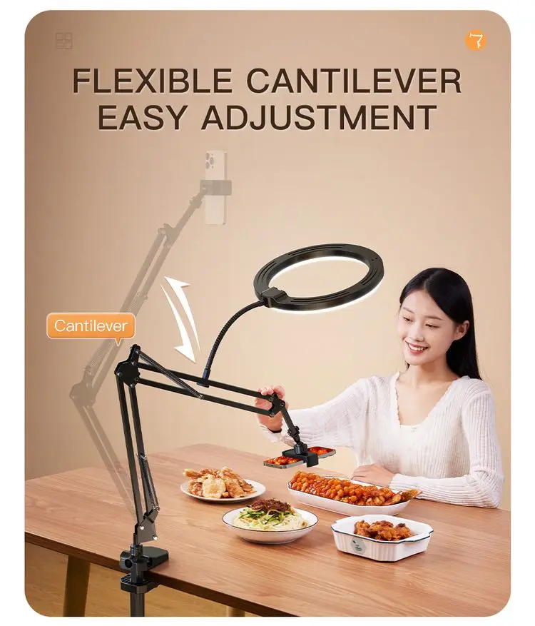 Studio Selfie Overhead View Shooting Beauty Light Kit