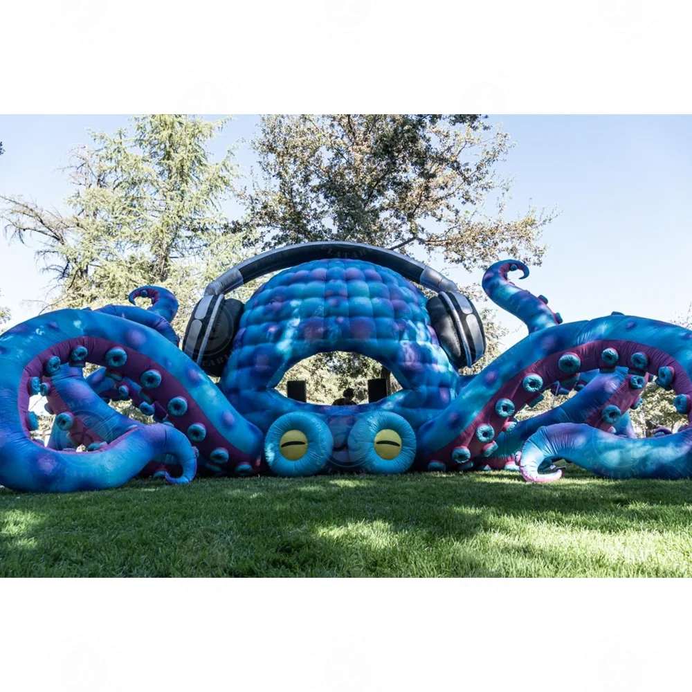 Outdoor Stage Decorations Large Inflatable Octopus Dj Booth Inflatable ...