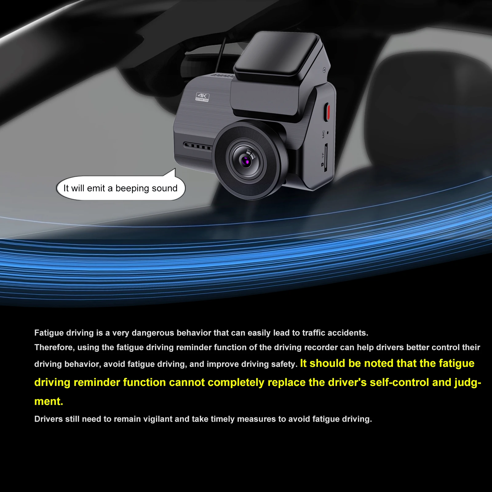 WIFI GPS 4K Vision Dash Camera - Dual Lens & Night Vision