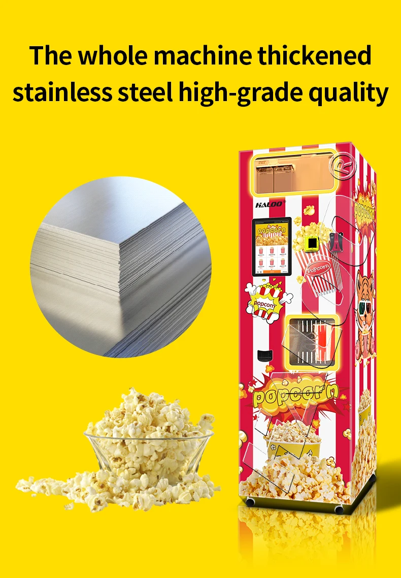 Haloo Pop Corn Maker Automatic Multi Flavored Ball Shape Popcorn ...