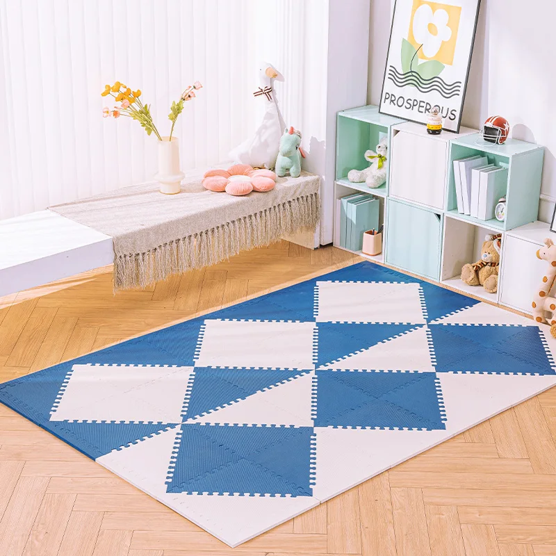Interlocking Puzzle Tiles Triangle Tummy Time Play Mats Waterproof ...