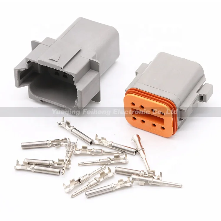 Dt06-8s 8 Pin Female Connector Dt Waterproof Electrical Connector For ...