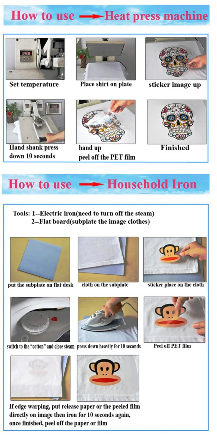 High Quality Printable Heat Transfer Vinyl Heat Transfer Designs Custom ...