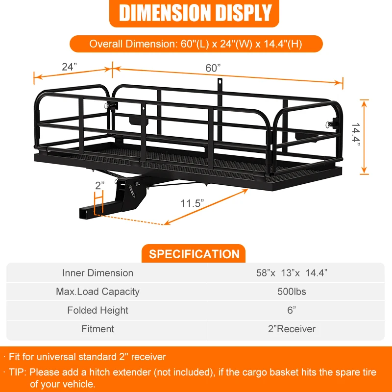 Heavy Duty Folding Rack With Stabilizer Waterproof Bag Net Ratchet ...