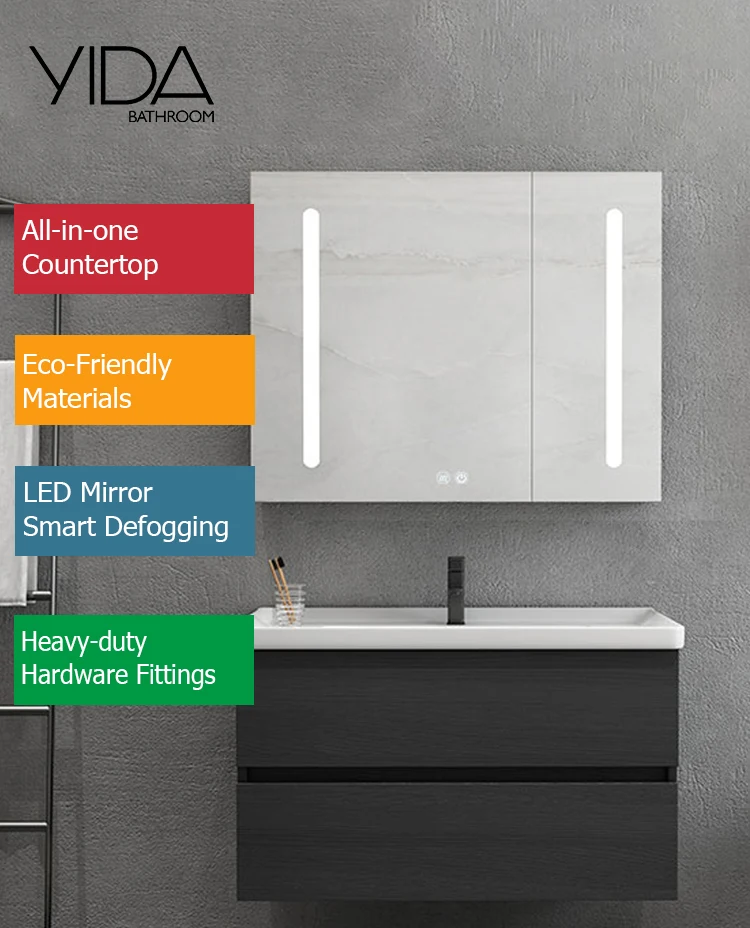 Yida New Arrival Modern Vanity Bathroom With Bathroom Cabinets Mirror ...