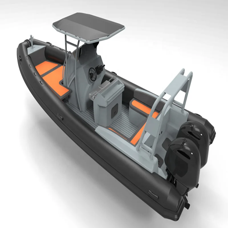25ft fishing boat semi rigid deep v hull yachts boat ship rib boat 760 ...