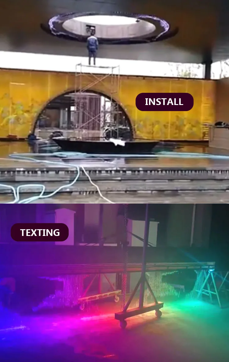 Modern Design Magic Graphic Digital Water Curtain System Control For ...