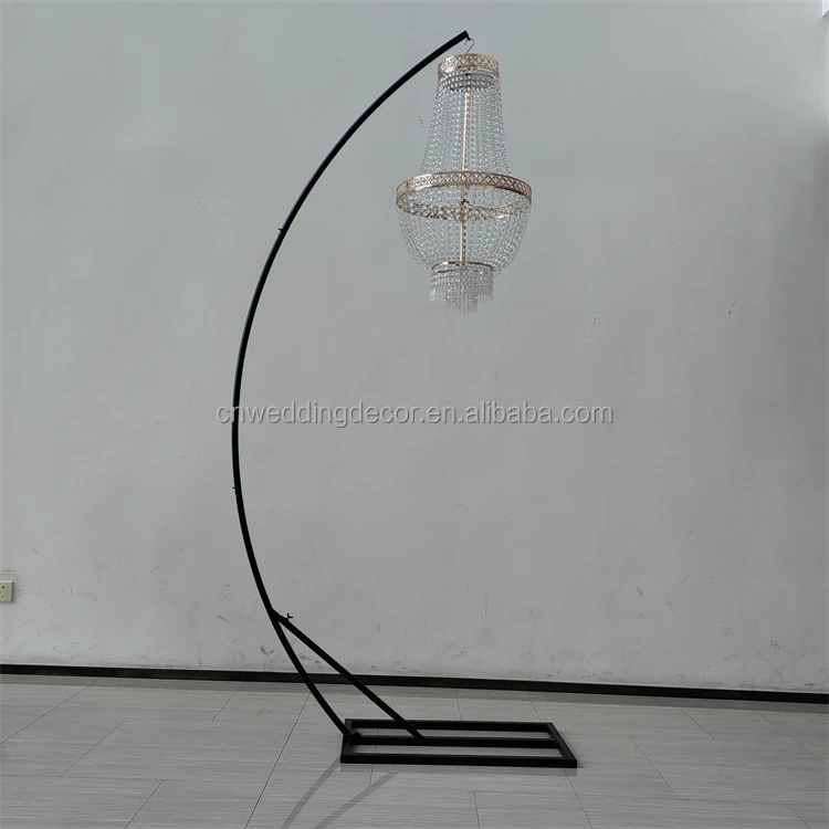 Chandelier Pipe Stand for Wedding - Elegant Crystal Chandeliers on Arches