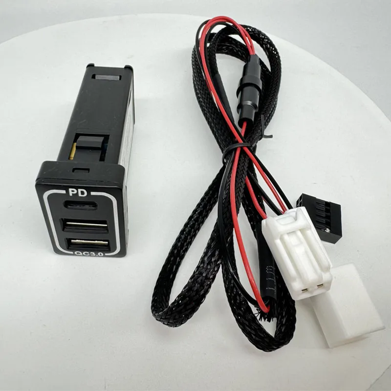 3 Port USB Charger Socket PD Type-C Fast Charging for Toyota Land ...