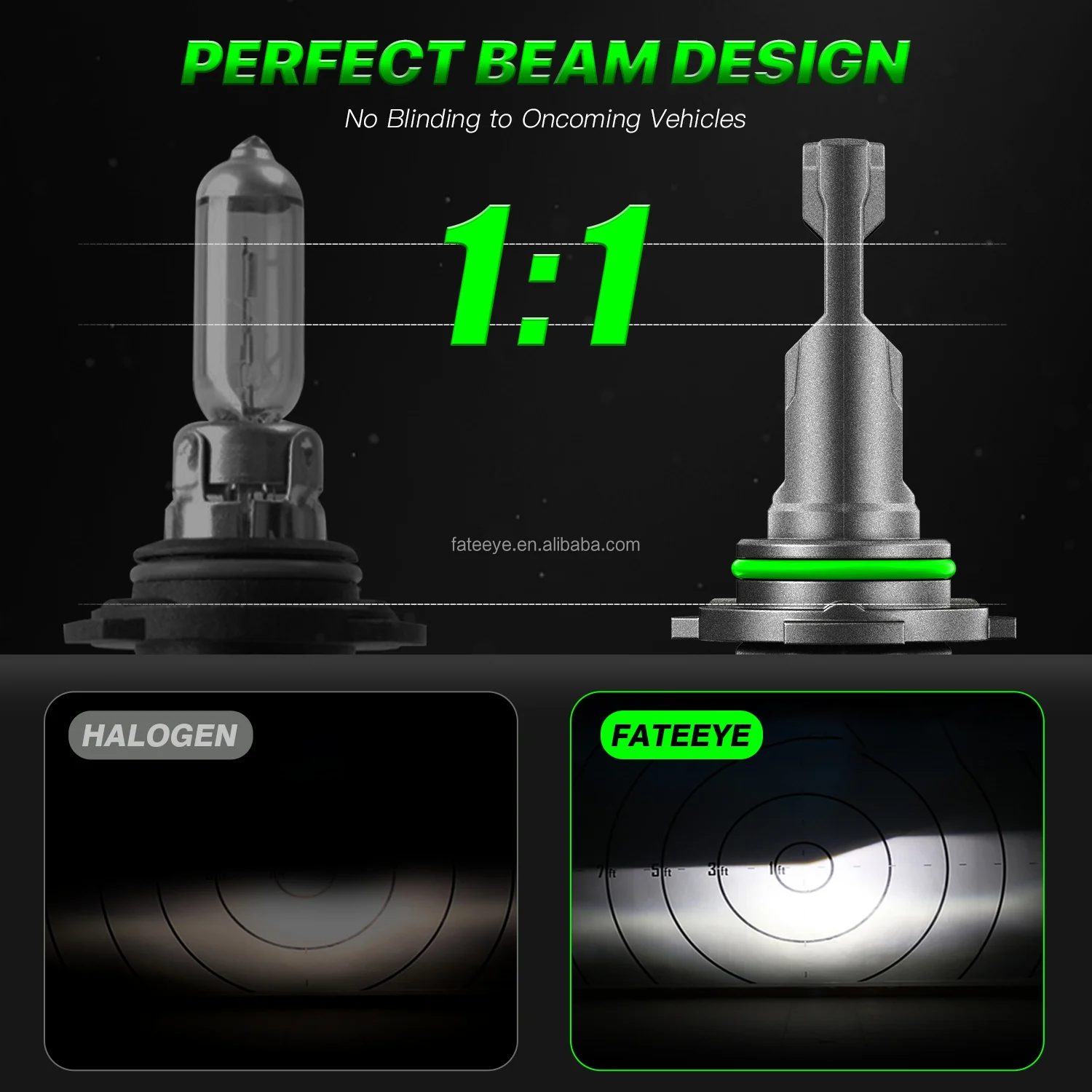 Fateeye F11 H11 H7 H4 9005 Led Bulbs Automotive Lighting System 70watts ...