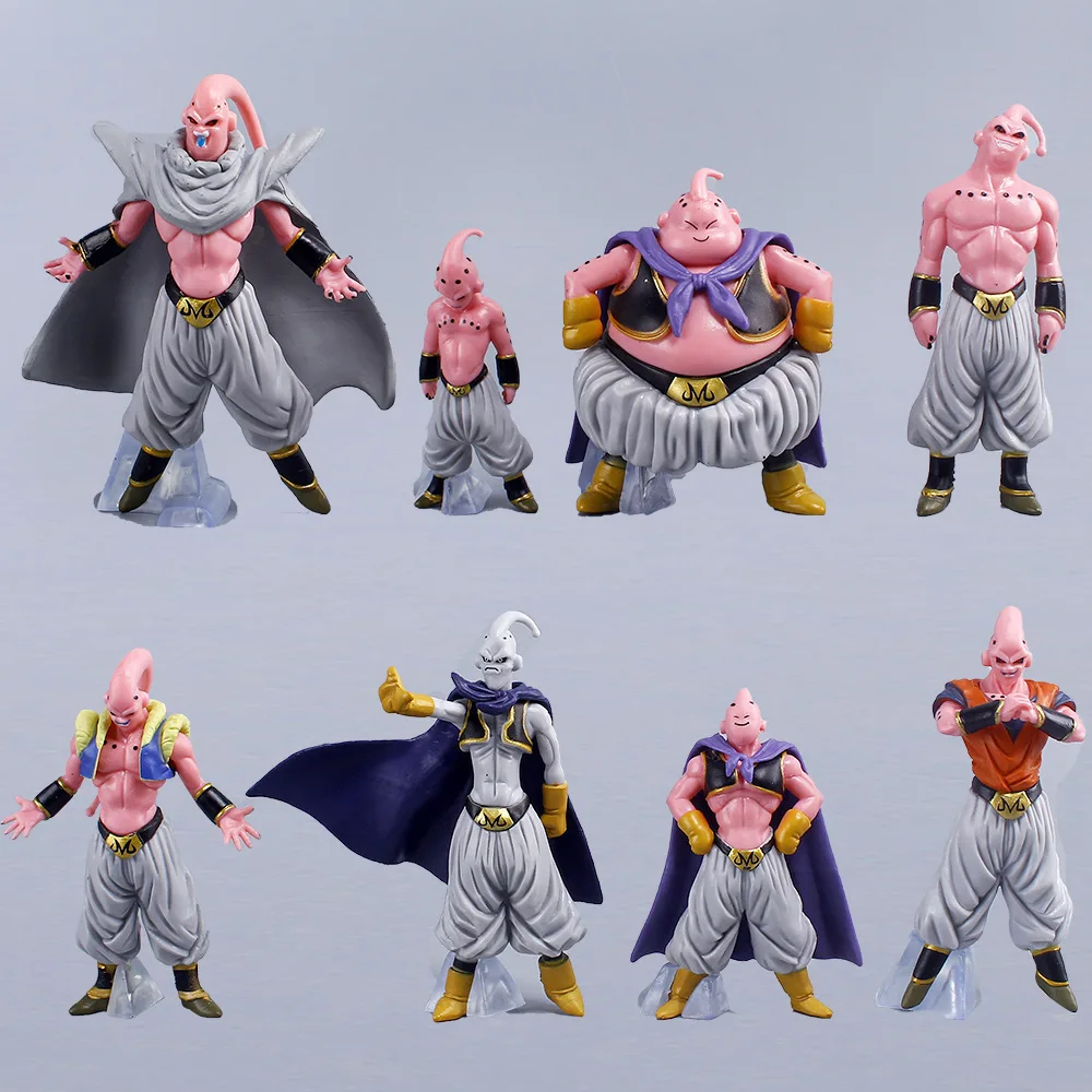 Japanese Cartoon Dragun Balls Majin Buu Anime Figures GK 8PCS/SETS Boo ...
