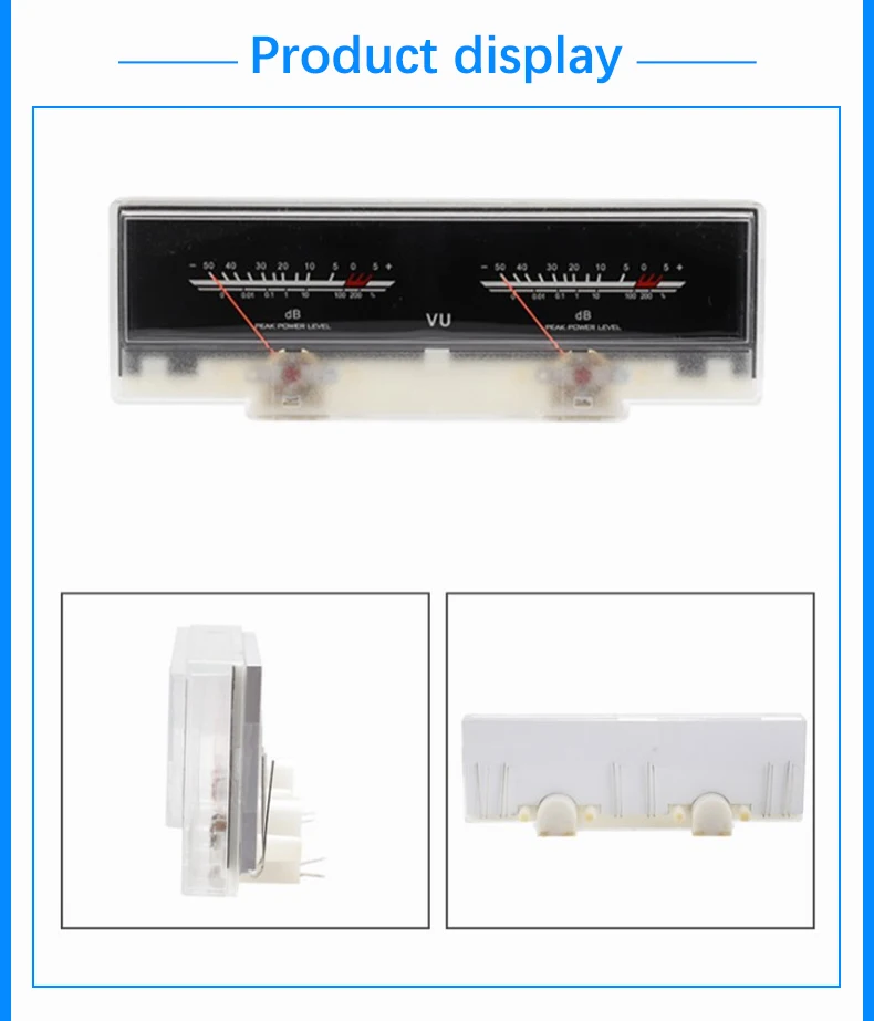 Dual Analog Vu Meter - Dual Channel Amplifier with Backlight