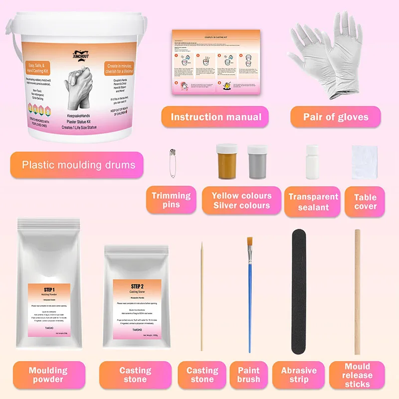 Plaster Hand Mold Casting Kit Hand Casting Kit Couples Hand Model ...