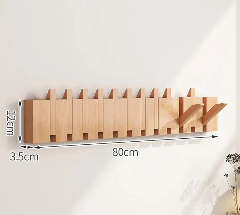 Beech Piano Keys Wall Hooks - Stylish Storage Solutions