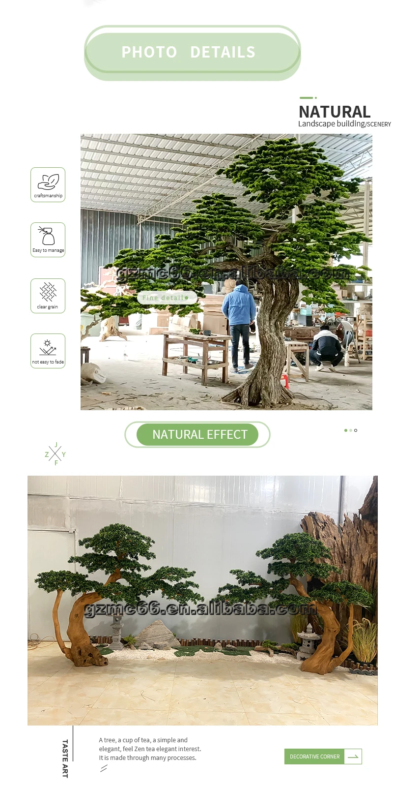 Highly Simulation Artificial Cedar Pine Trees for Landscaping
