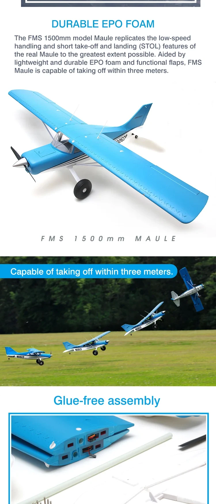 Fms 1500mm Maule Pnp Rc Aircraft Model Master Of Stol With Reflex V2 ...