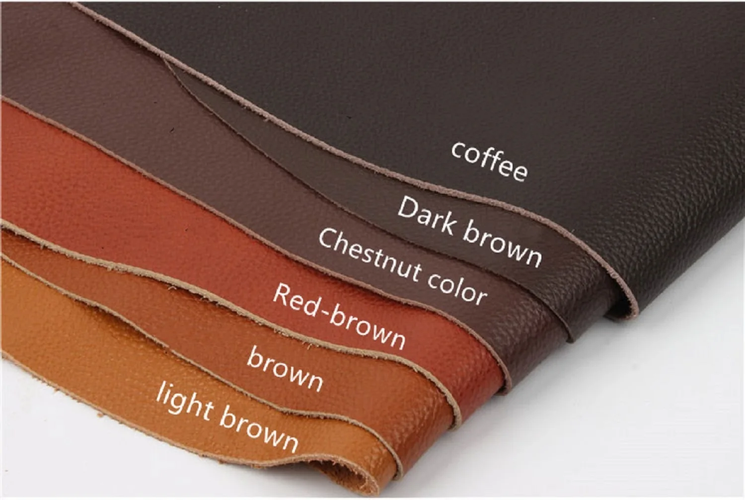 1.5mm Thickness Soft Tanned Lychee Pattern Cow Leather Piece for Making ...