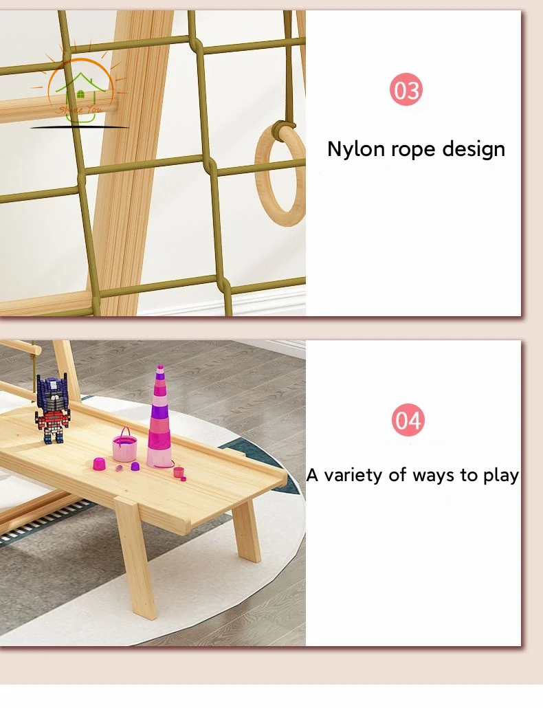 Montessori Wooden Children's Climbing Frame - Indoor Toy