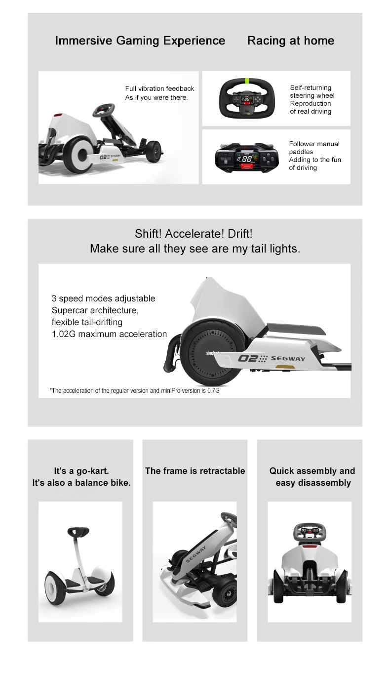 Ninebot Electric Go Kart Kit 2 - 2024 New Design