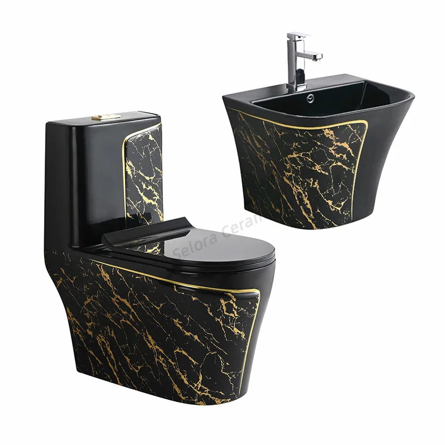 Golden Luxury Bathroom Sanitary Ware Suite - Wc One Piece