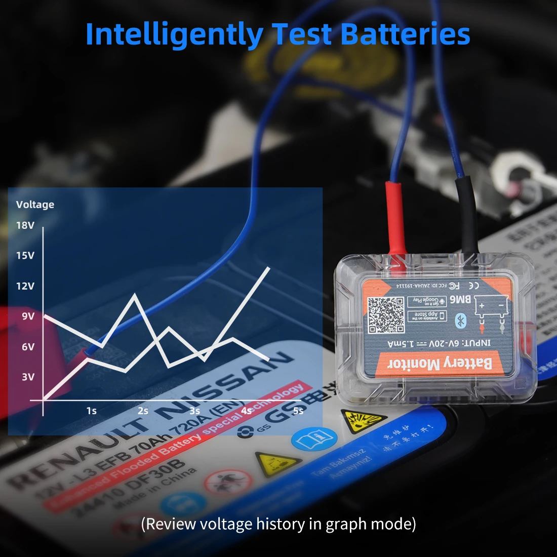 BM6 car Battery tester电池电瓶检测仪定位器蓝牙GPS tracker-阿里巴巴