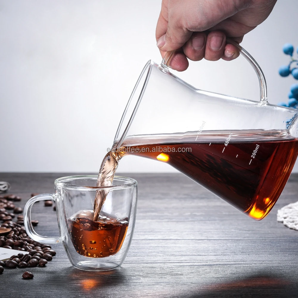 V High Borosilicate Glass Coffee Sharing Pots Pour Over Coffee Tools ...