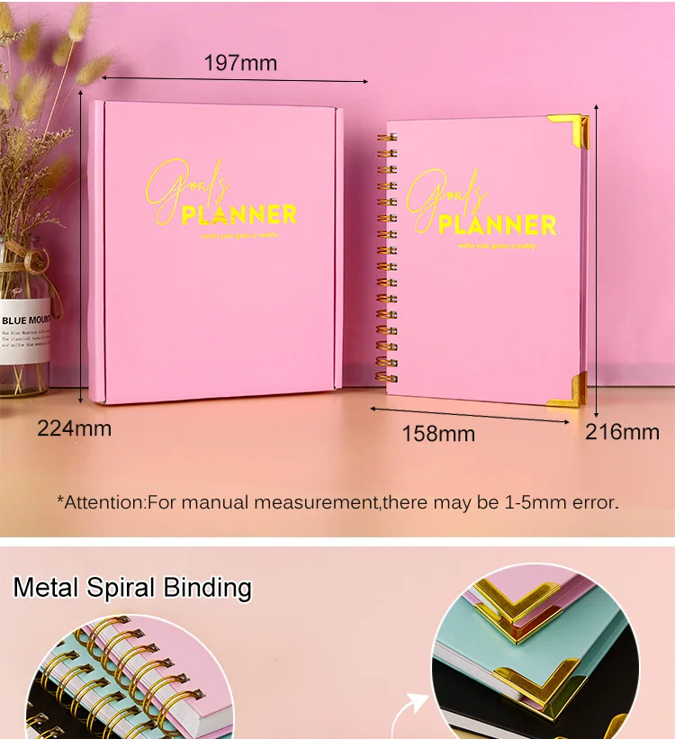 2025 Customizable A5 Planner with Gift Box & Spiral Binding - OEM