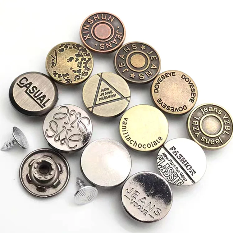 Custom Logo Zinc Alloy Buttons Metal Shank Button For Coat - Buy Custom ...