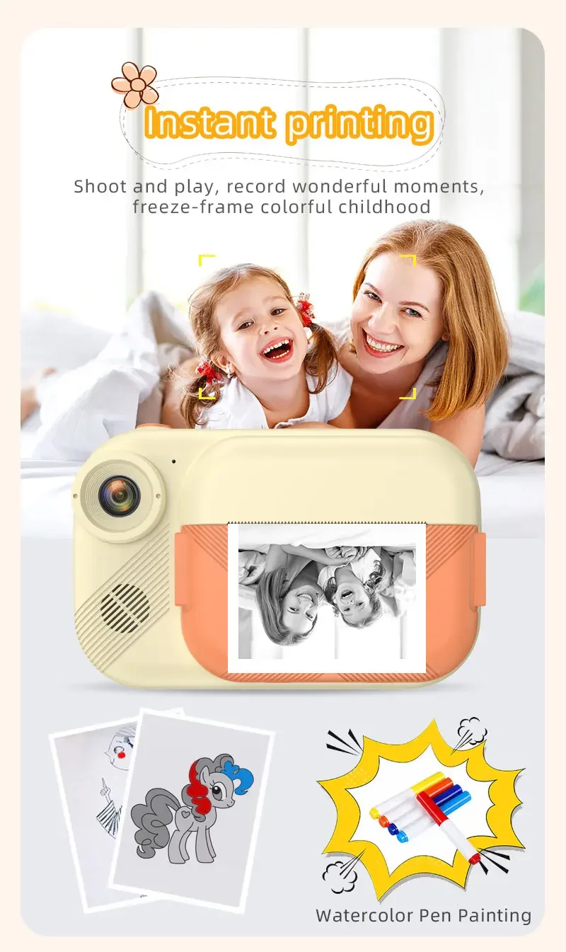 2.5k Uhd Kids Print Camera For Boys With Photo Camera Gifts Toys Kids ...