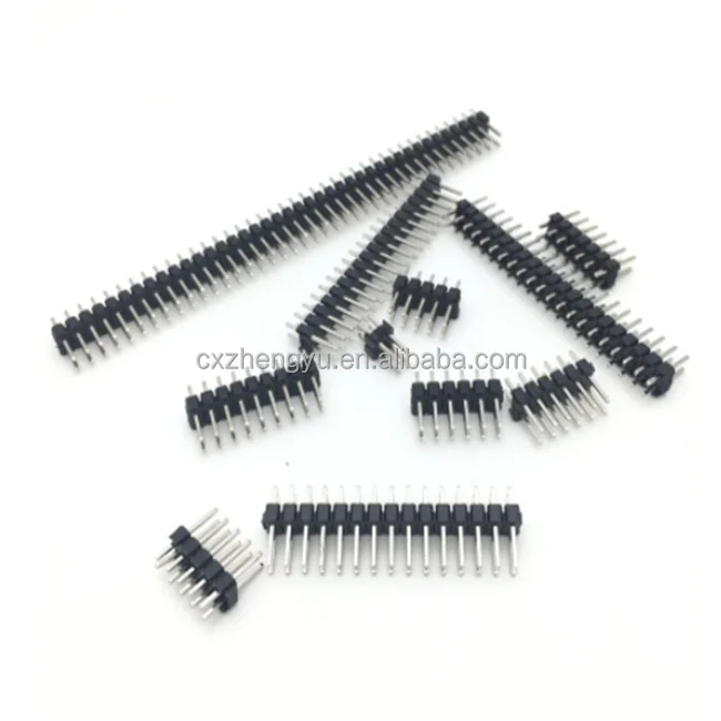 2.54mm Double Row Male PCB Board Pin Header Connector Strip Pin Header ...