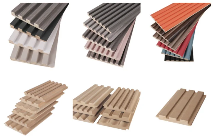 Fluted Wooden Mdf Wood Veneer Wall Panel Interior Home Decoration - Buy ...