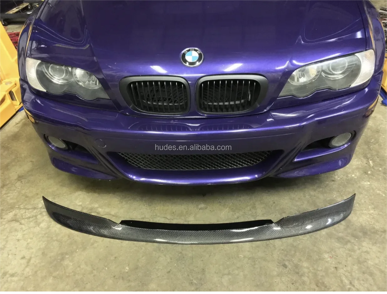 E46 M3 Front Spoiler Lip Carbon Fiber Csl Style For Oem Bumper - Buy ...