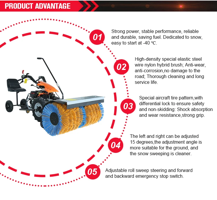 High Efficiency Snow Plow - Snow Sweeper with Driver's Cabin