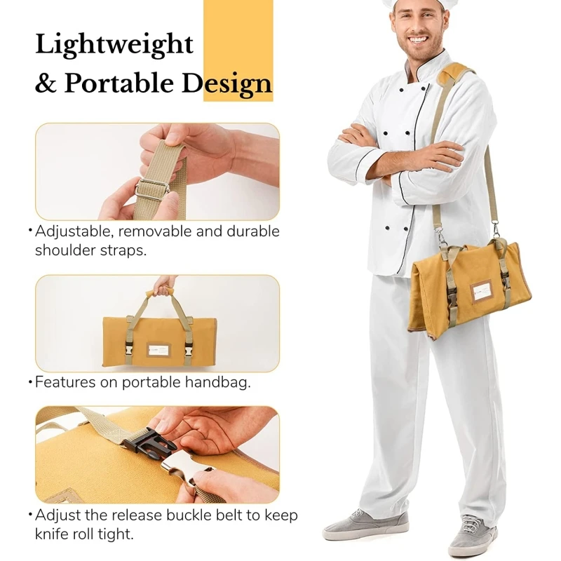 High Quality Waxed Canvas Wood Carving Chisels Tools Pouch Multi ...