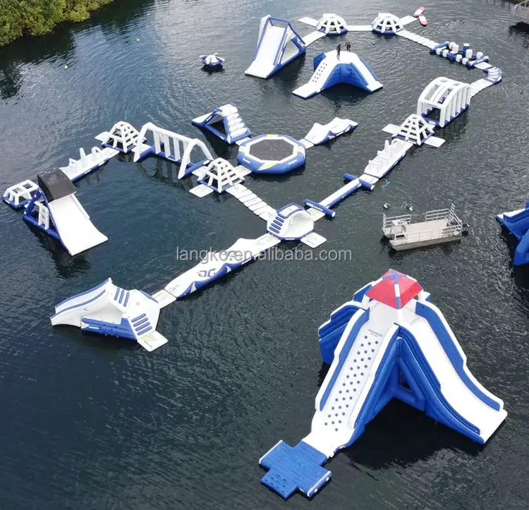 Langko Inflatables - Floating Water Park Fun Obstacle Course