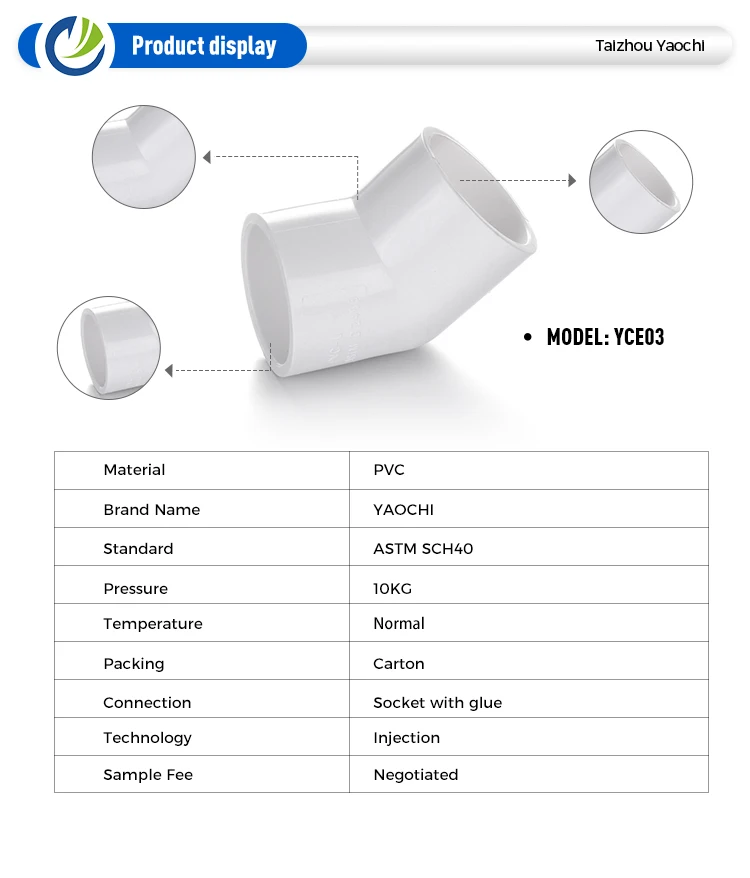 Cheap Upvc Plastic Pipe Fitting Astm Sch40 135 Degree Pvc Elbow - Buy ...