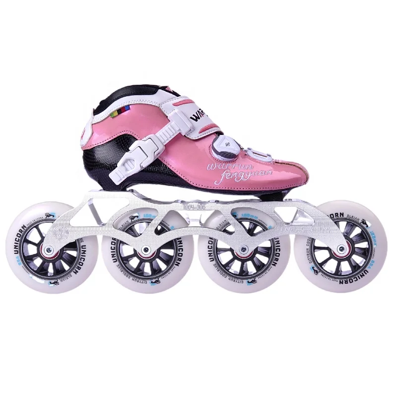 WARRUN Carbon Fiber Roller Speed Skates for Adult Competition