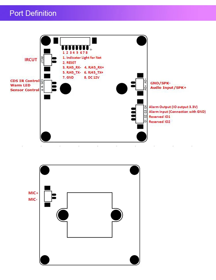 8mp 4k Ip Camera Module Sony Imx415 Cctv Network Security Ipc Pcb Board ...