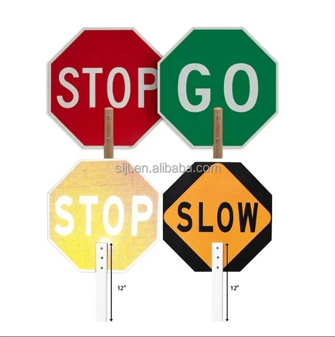Prepare To Deliver Traffic Signs Slow Down Stop Signs Hold Stop Signs ...