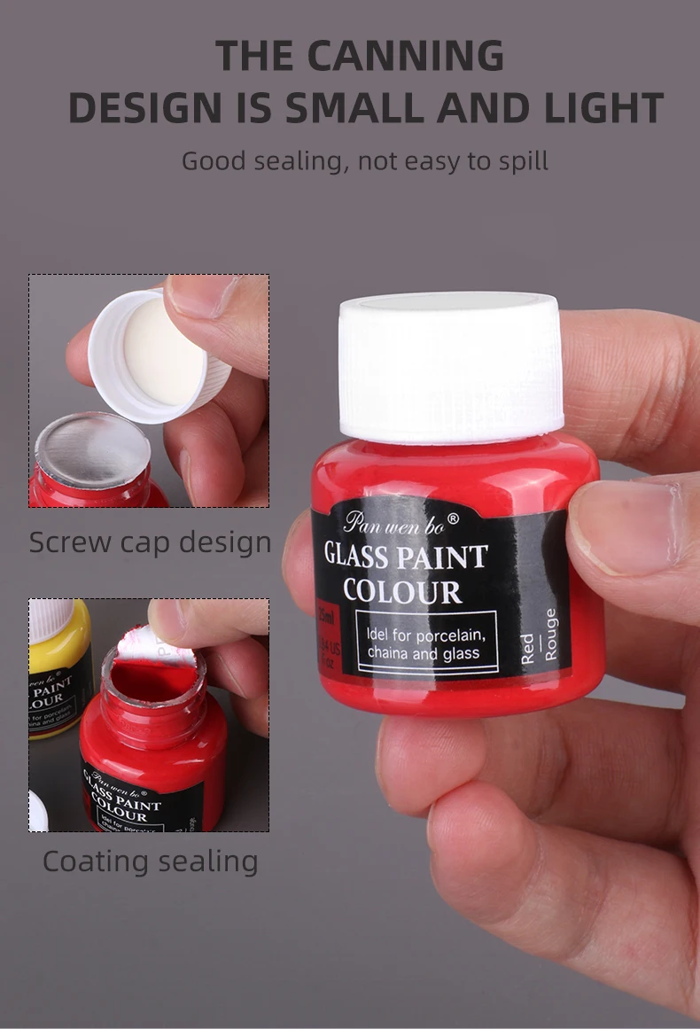 Wholesale Eco Friendly 25ml 6 Colors Glass Paint Color Set For Glass ...