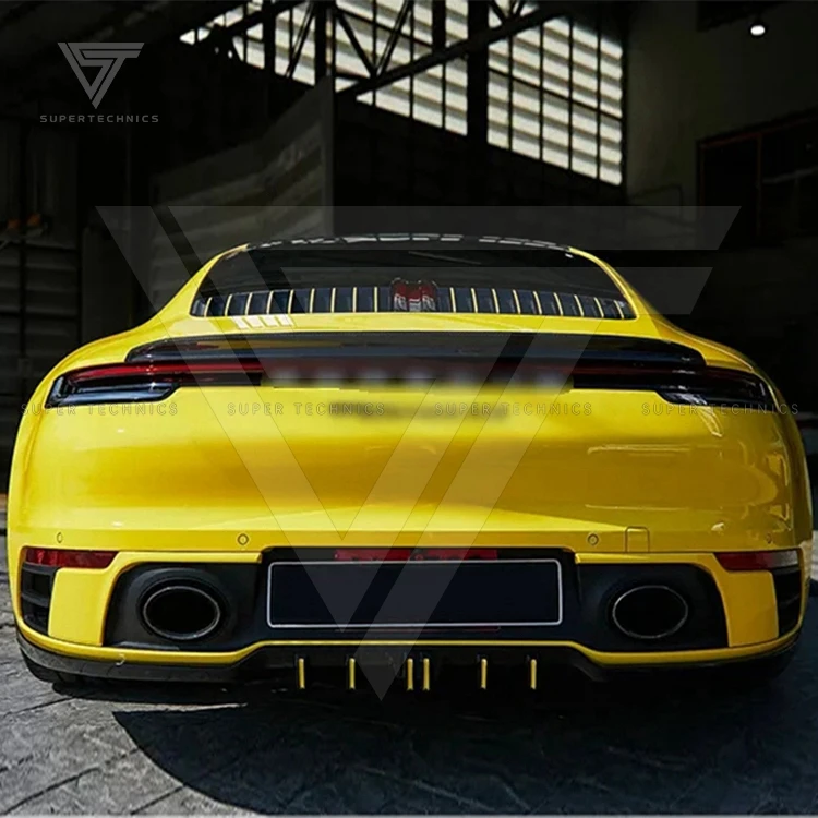 T Style Carbon Fiber Rear Diffuser For Porsche Carrera S 911 992 2019 ...