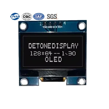 0.96 Inch 128x64 Oled Screen Panel Blue White Display Module I2c Iic ...