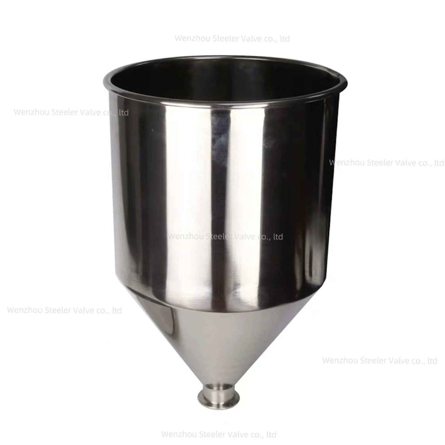 Precision Ss304 & Ss316l Durable Clamped Feed Hopper - Oem Available